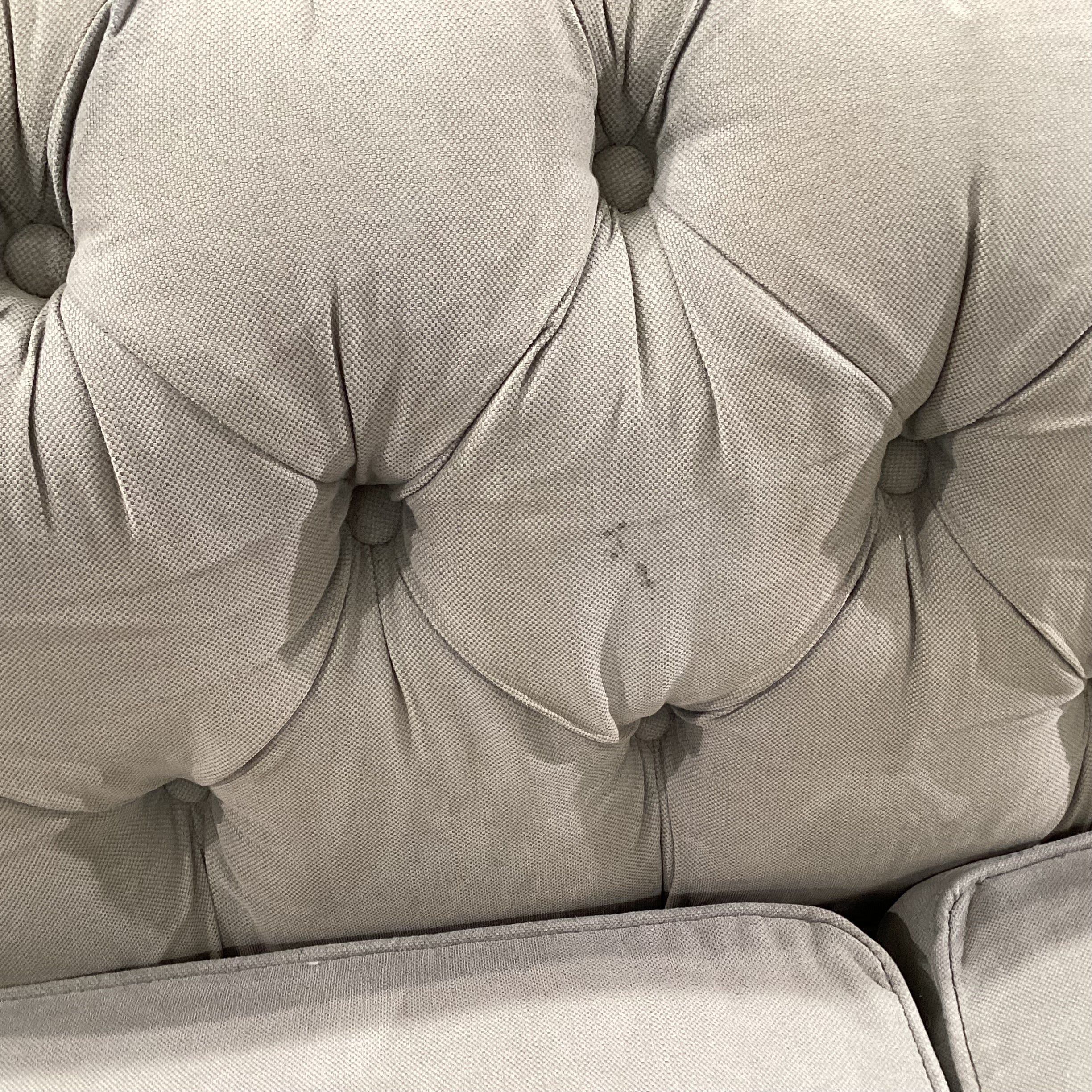 Restoration hardware tufted sofa store